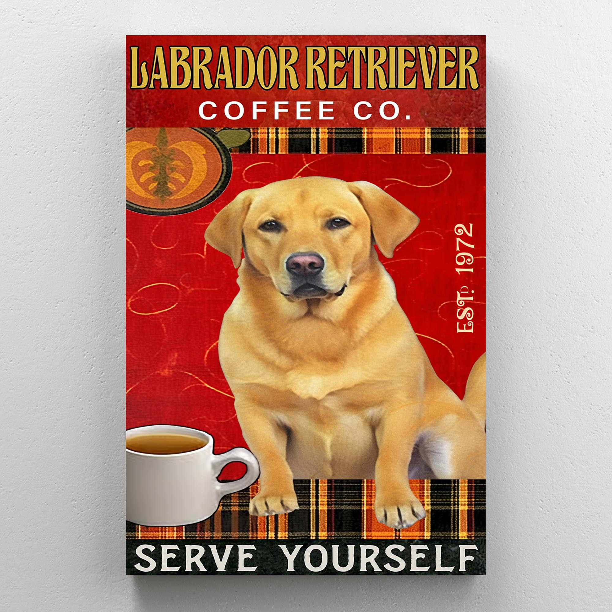Trinx Labrador Retriever Coffee Co - 1 Piece Rectangle Graphic Art ...