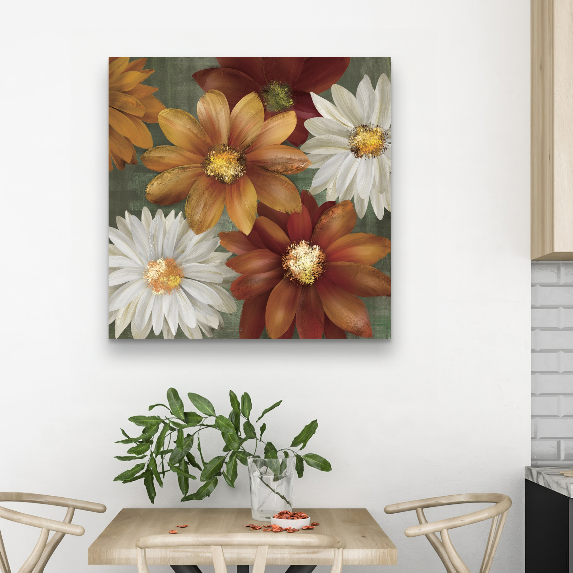 Begin Edition International Inc. Fall colors flowers - 32"x32" art on ...