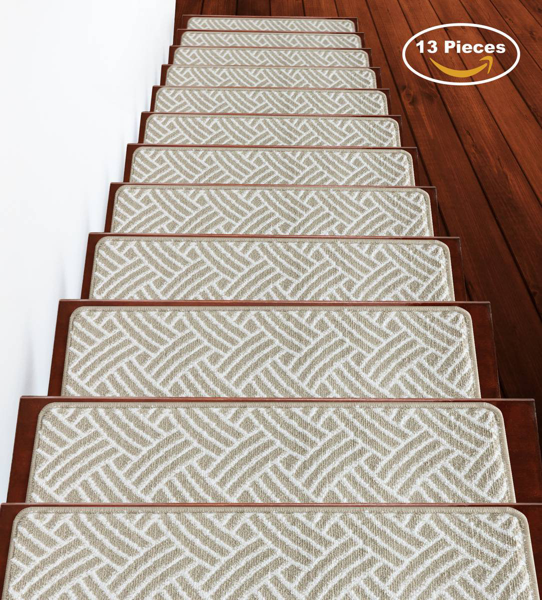 Union Rustic Stair Treads 9x28in Non Slip Stair Rugs (Set of 13) | Wayfair