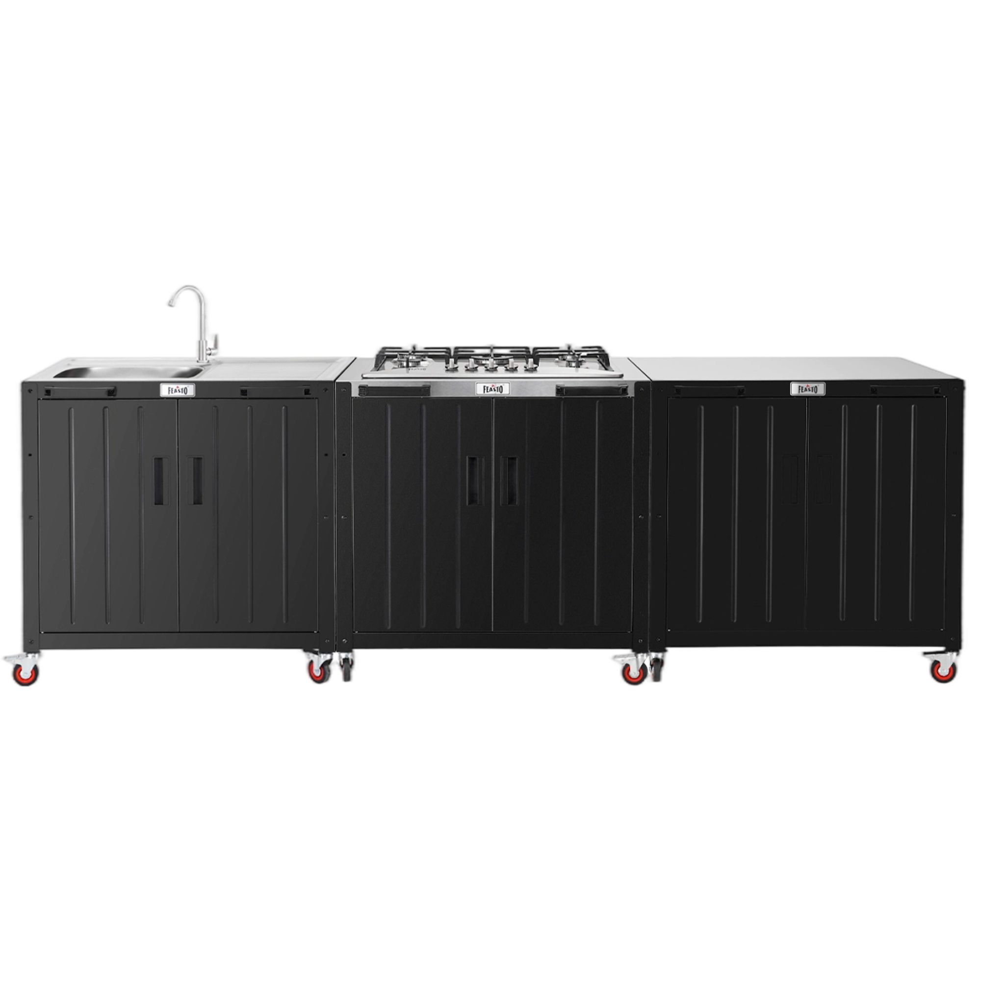 Feasto 3 Piece Freestanding Modular Outdoor Kitchen Set & Reviews ...