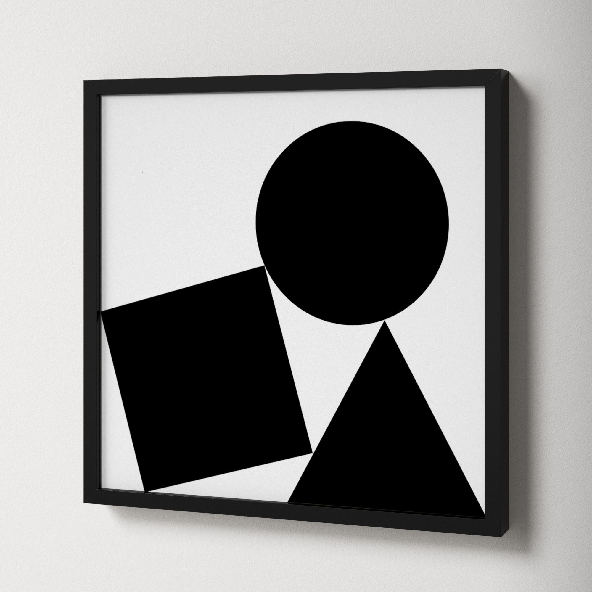 AllModern Shapes By AM Shapes Stack Framed On Paper Print | Wayfair