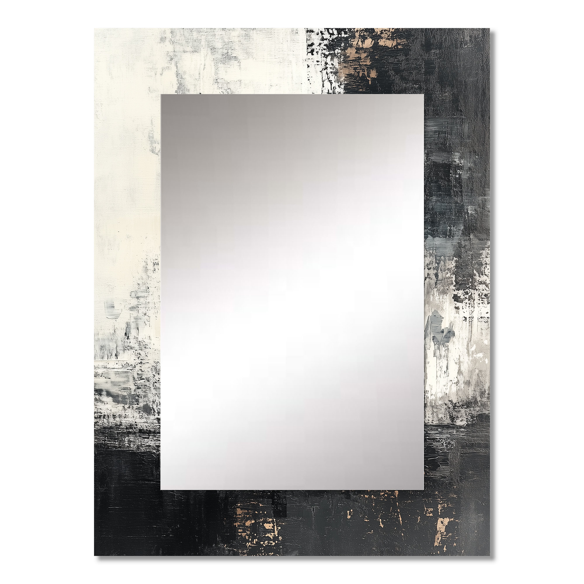 Dakota Fields Black And White Boho Pottery - Boho Pottery Mirror ...