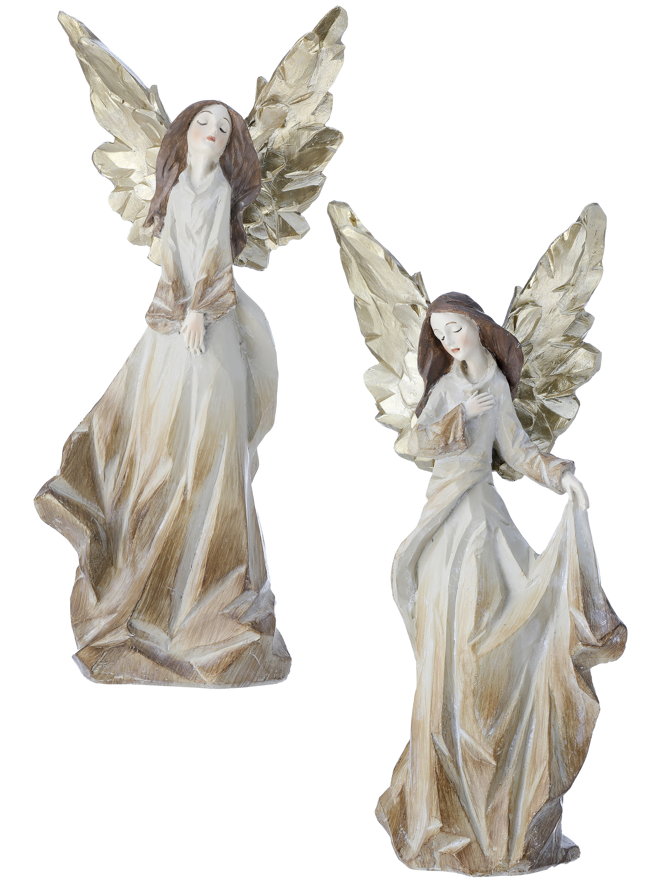 The Holiday Aisle® 10" Resin Holy Angels Set of 2 | Wayfair