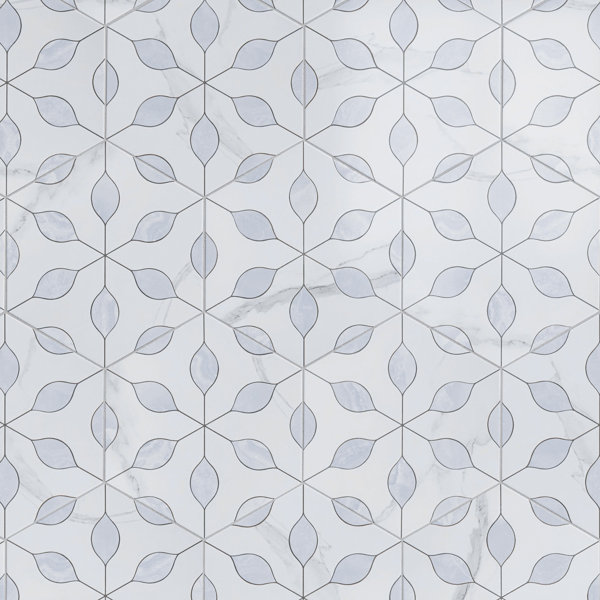 Supreme Tile AlicanteHexagon 7.88 In. X 9.45 In. Matte Porcelain Floor ...
