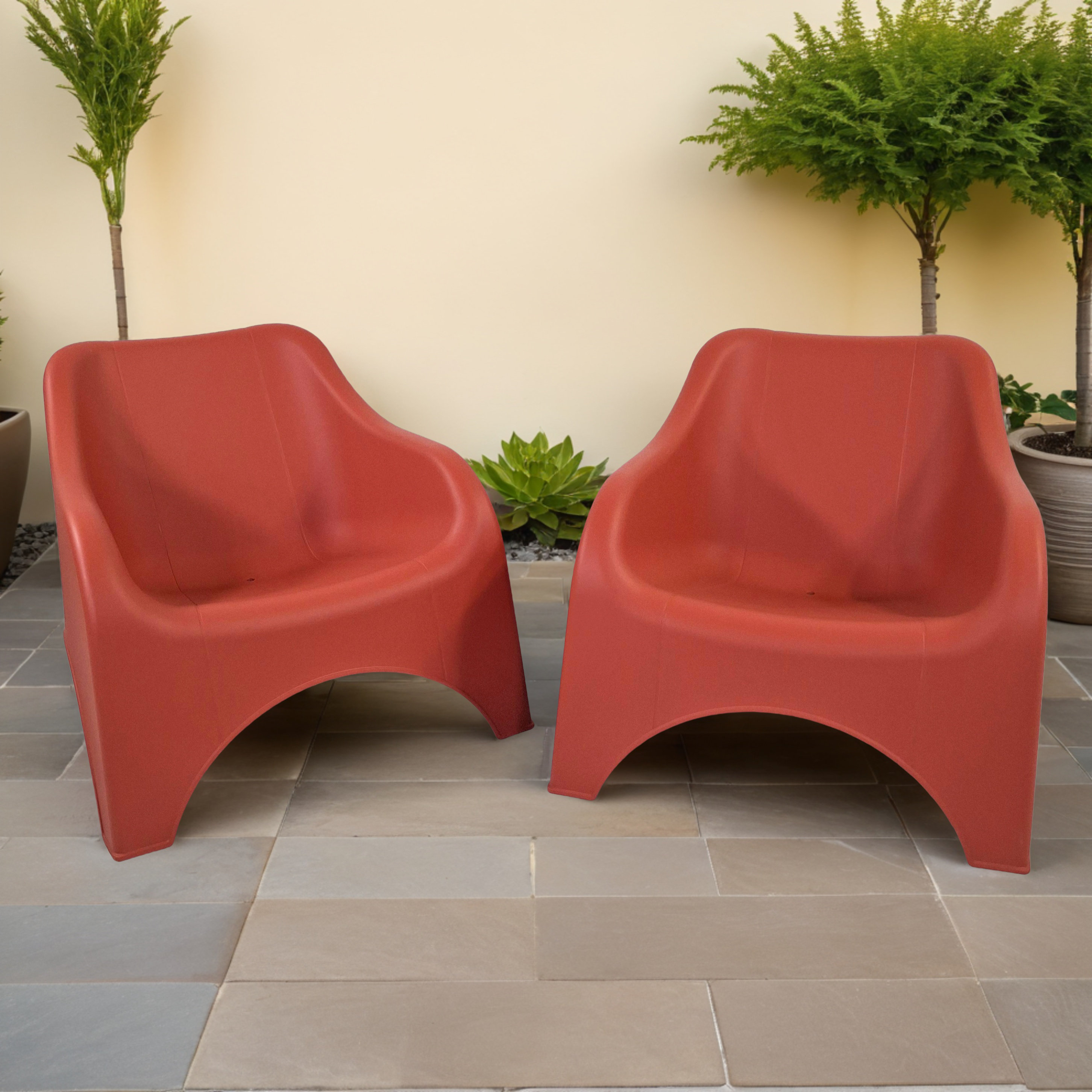 17 Stories Oakleigh 2 Terracotta Chairs | Wayfair.co.uk