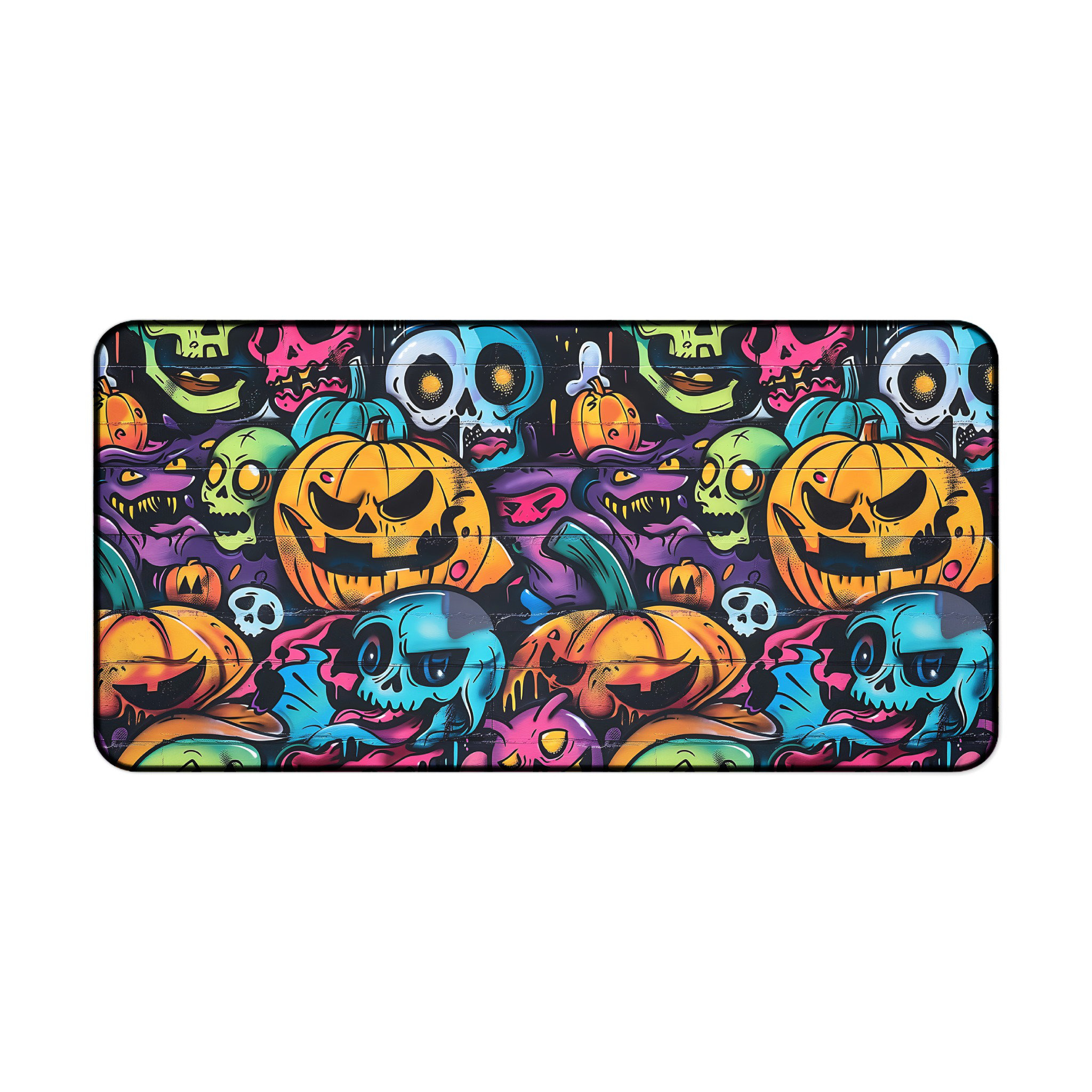 East Urban Home Halloween Graffiti Mouse Mat, Pumpkin and Skull ...
