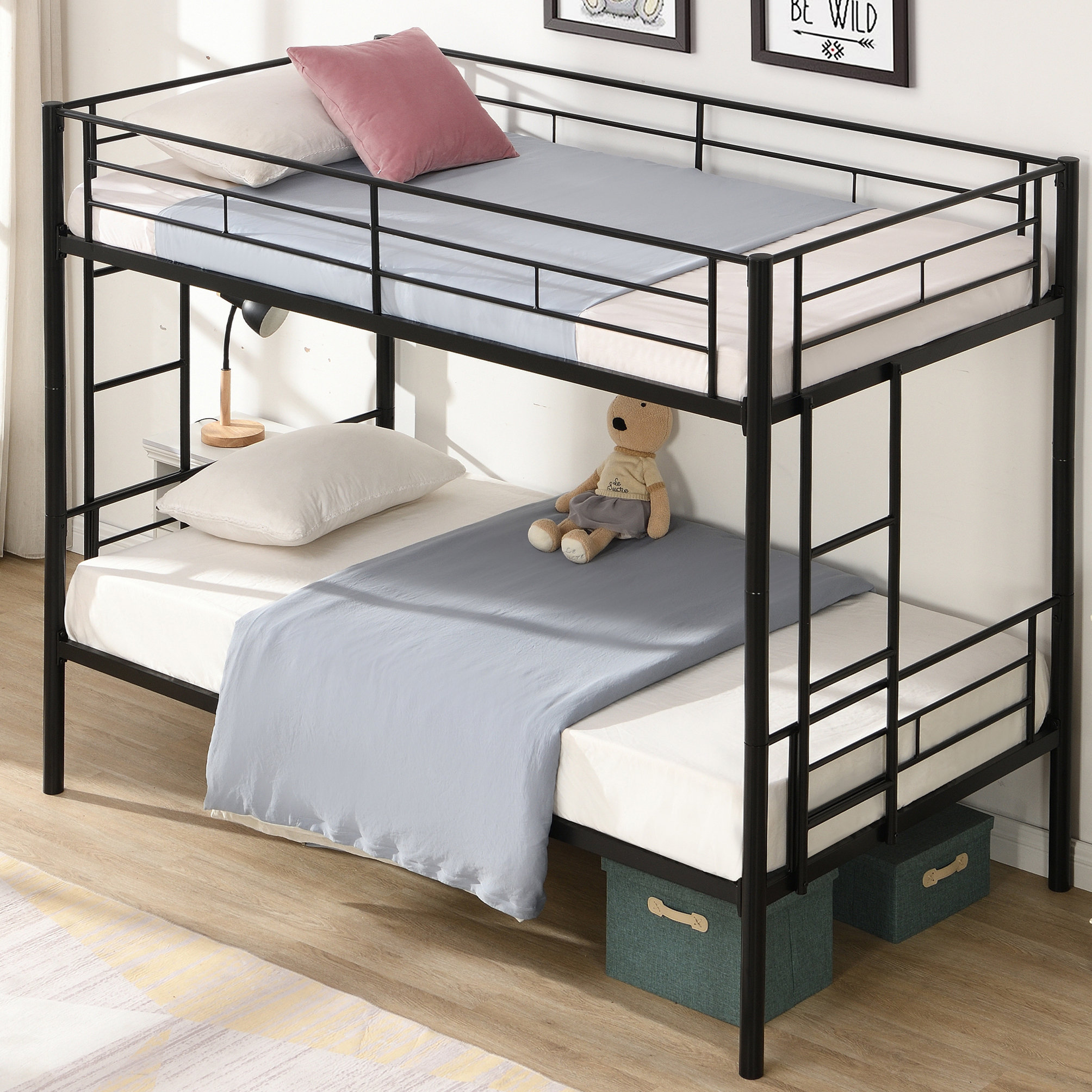 Isabelle & Max™ Bunk Bed With 2 Ladders And Full-Length Guardrail ...
