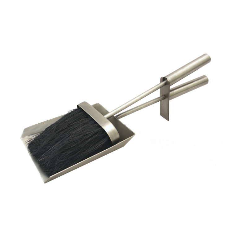 Symple Stuff Pewter 2 Piece Cast Iron Fireplace Tool Set | Wayfair.co.uk