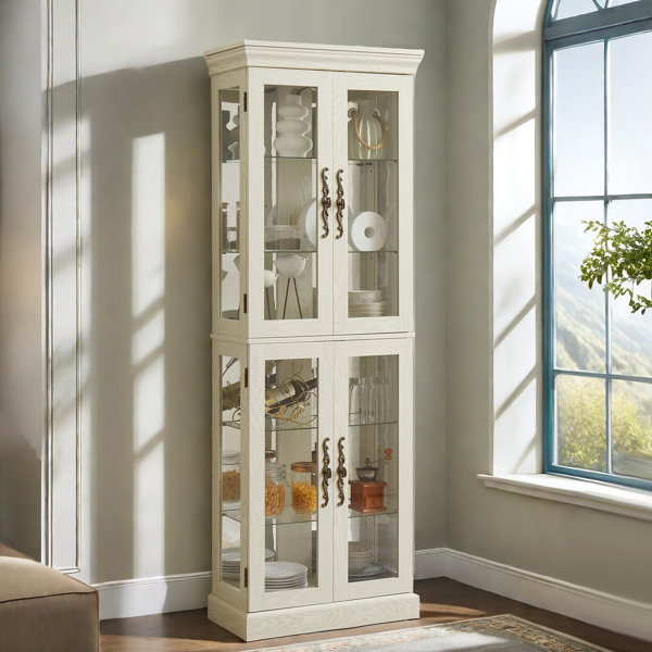 Best Robe Ever Illuminated Glass Display Cabinet With Wood Frame ...