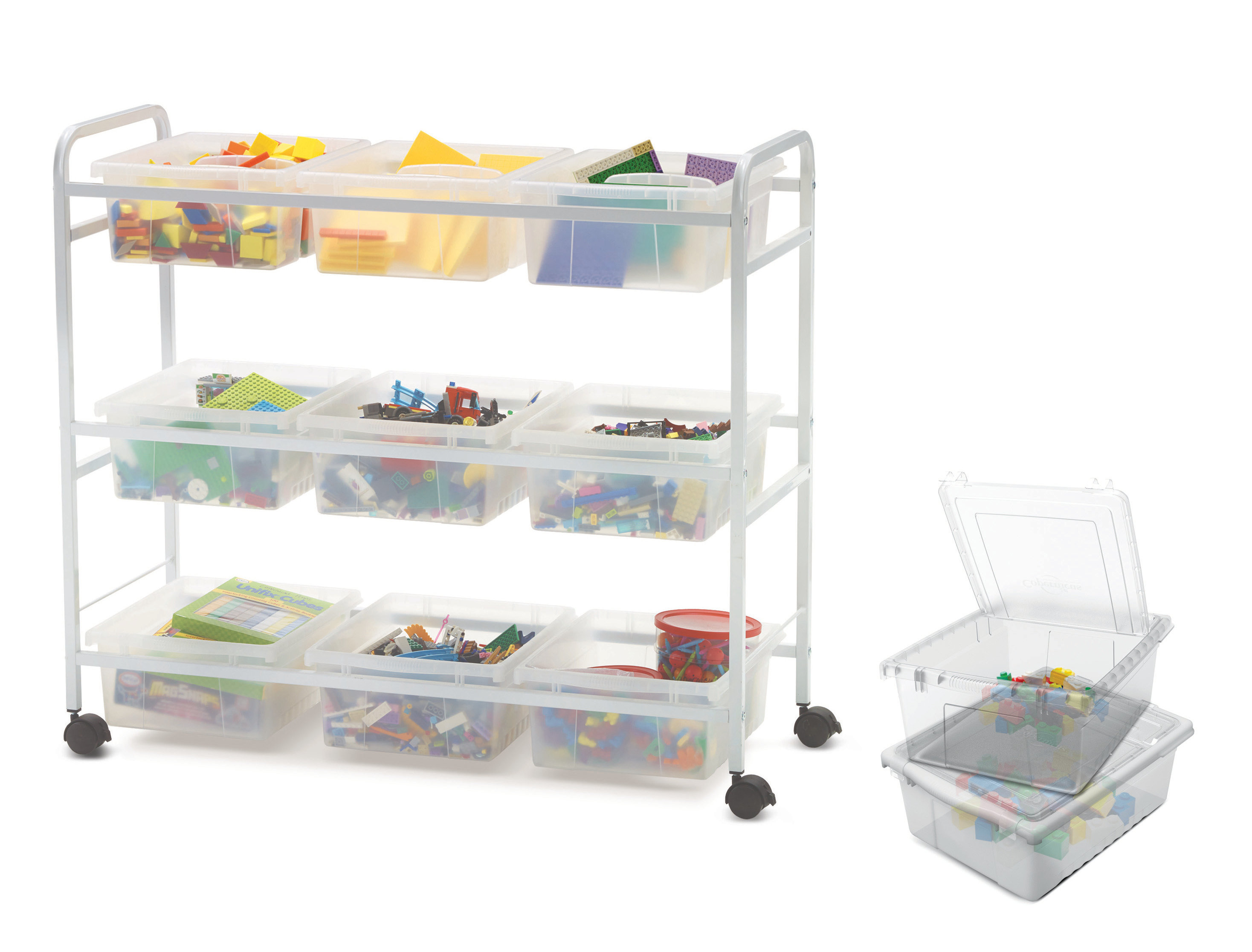Copernicus Double Sided 9 Compartments Teaching Cart with Bins | Wayfair