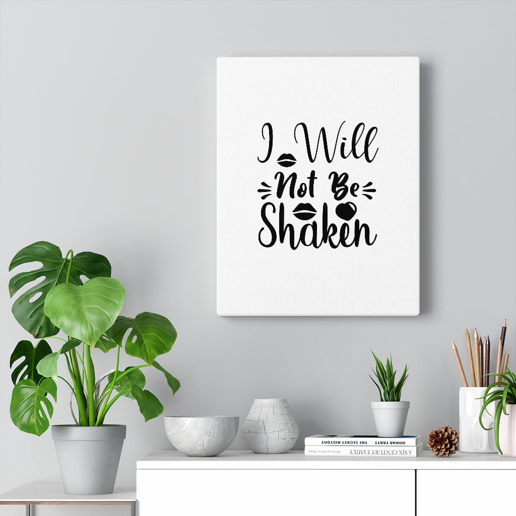 Trinx Scripture Canvas I Will Not Be Shaken Christian Wall Art Bible ...