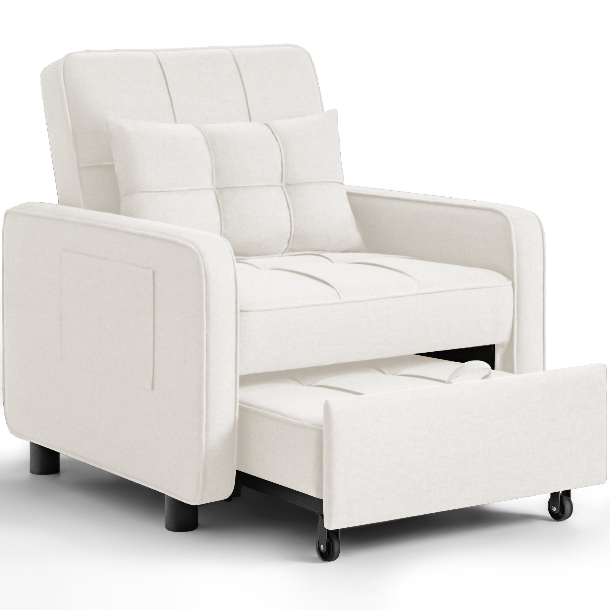 Ebern Designs the Sleeper Long Convertible Sofa Bed, Versatile Comfort ...