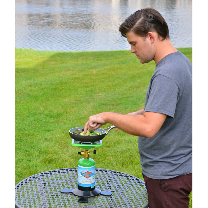 Flame King Portable BottleTop Camping Stove with Base Stand, Compatible ...