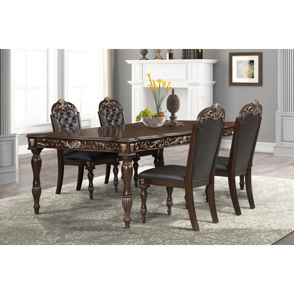 Royal Classics Maximus 5-piece Solid Wood Dining Set in Madeira | Wayfair