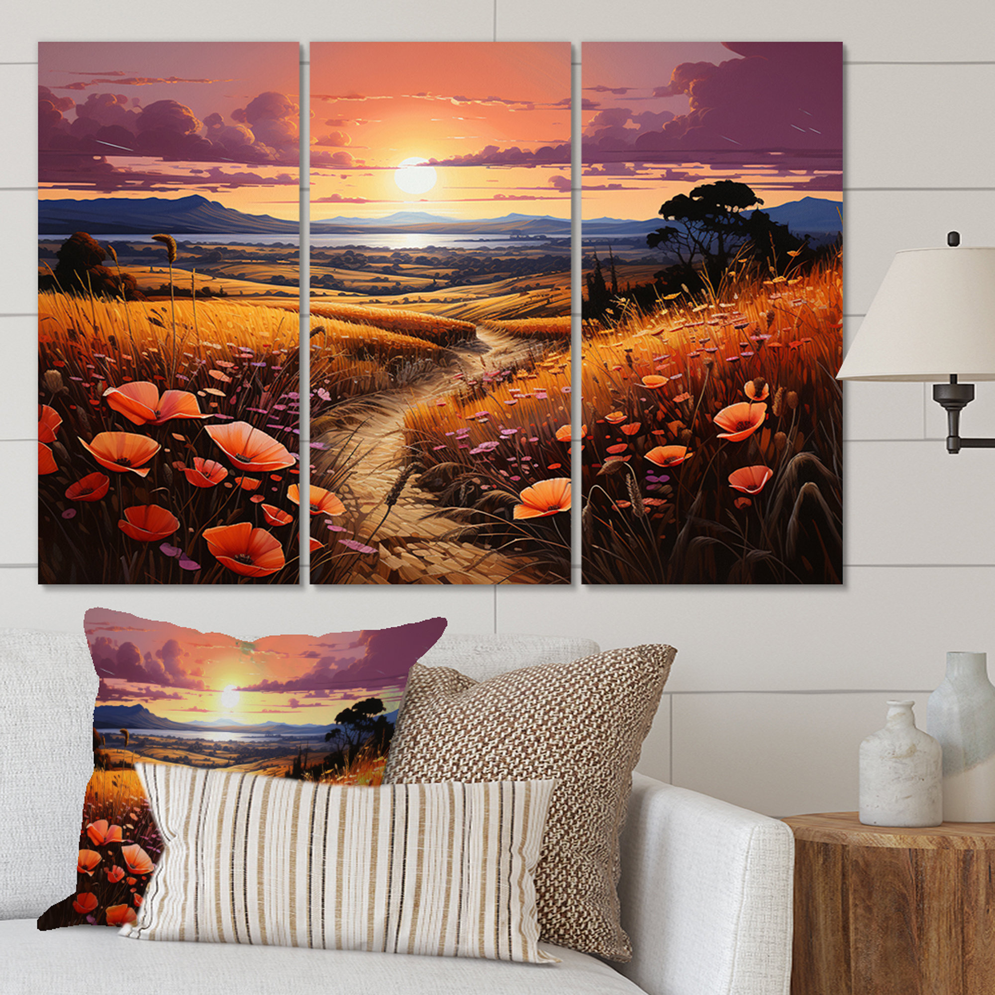 Winston Porter Farm Fauvist Fields II - Farm Wall Art Living Room Set ...