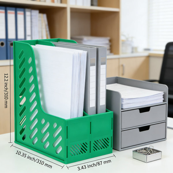 Inbox Zero 12-Pack Plastic Magazine And Binder Organizers, Vertical ...