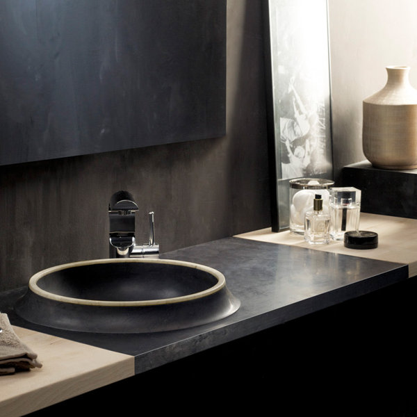 MaestroBath Maestro Bath 17.7165'' Stone Circular Bathroom Sink | Wayfair