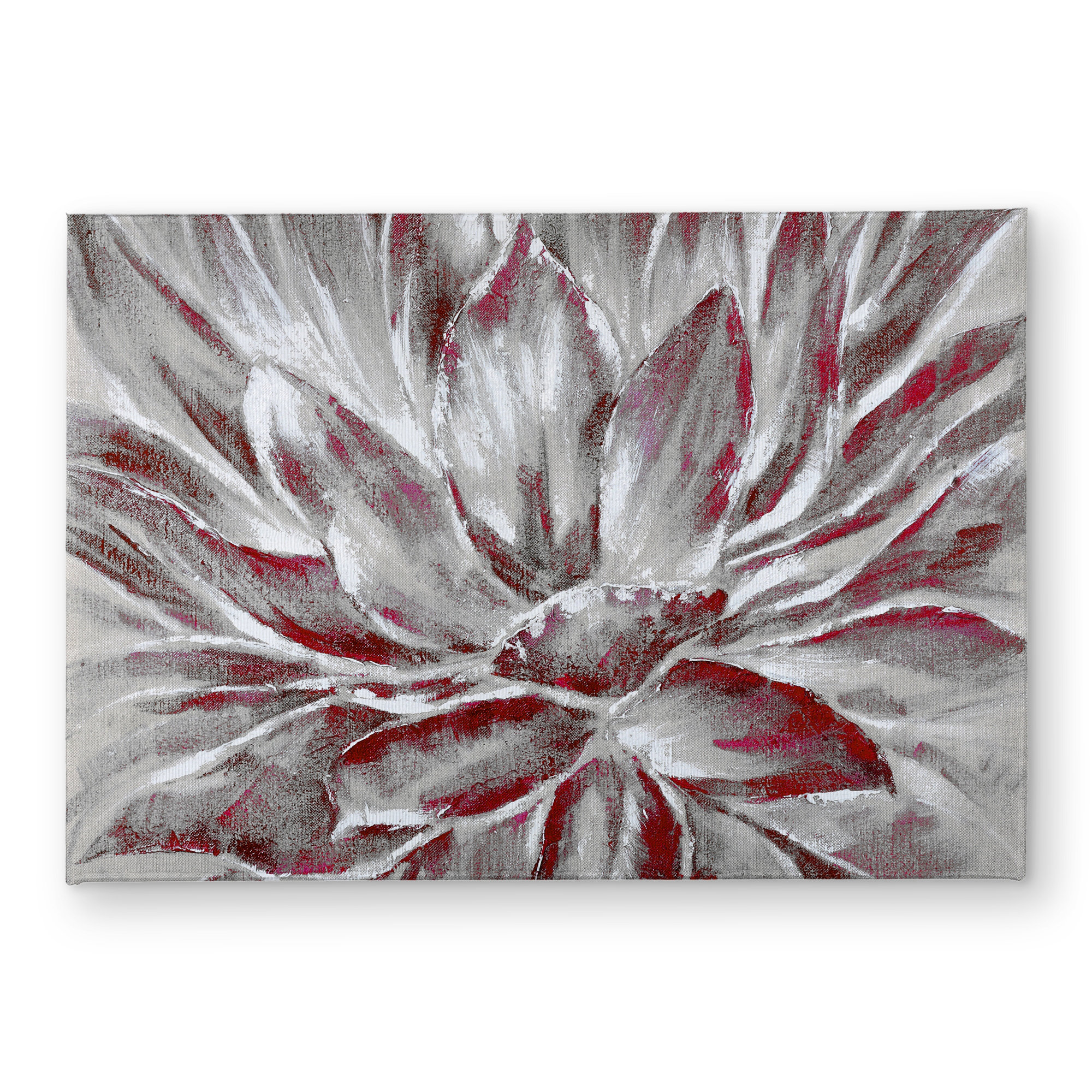 East Urban Home Red and Gray Flower Door Mat - Indoor Outdoor Home ...