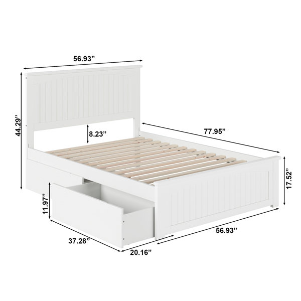 Viv + Rae Kindig Solid Wood Coastal Cottage Storage Platform Bed ...