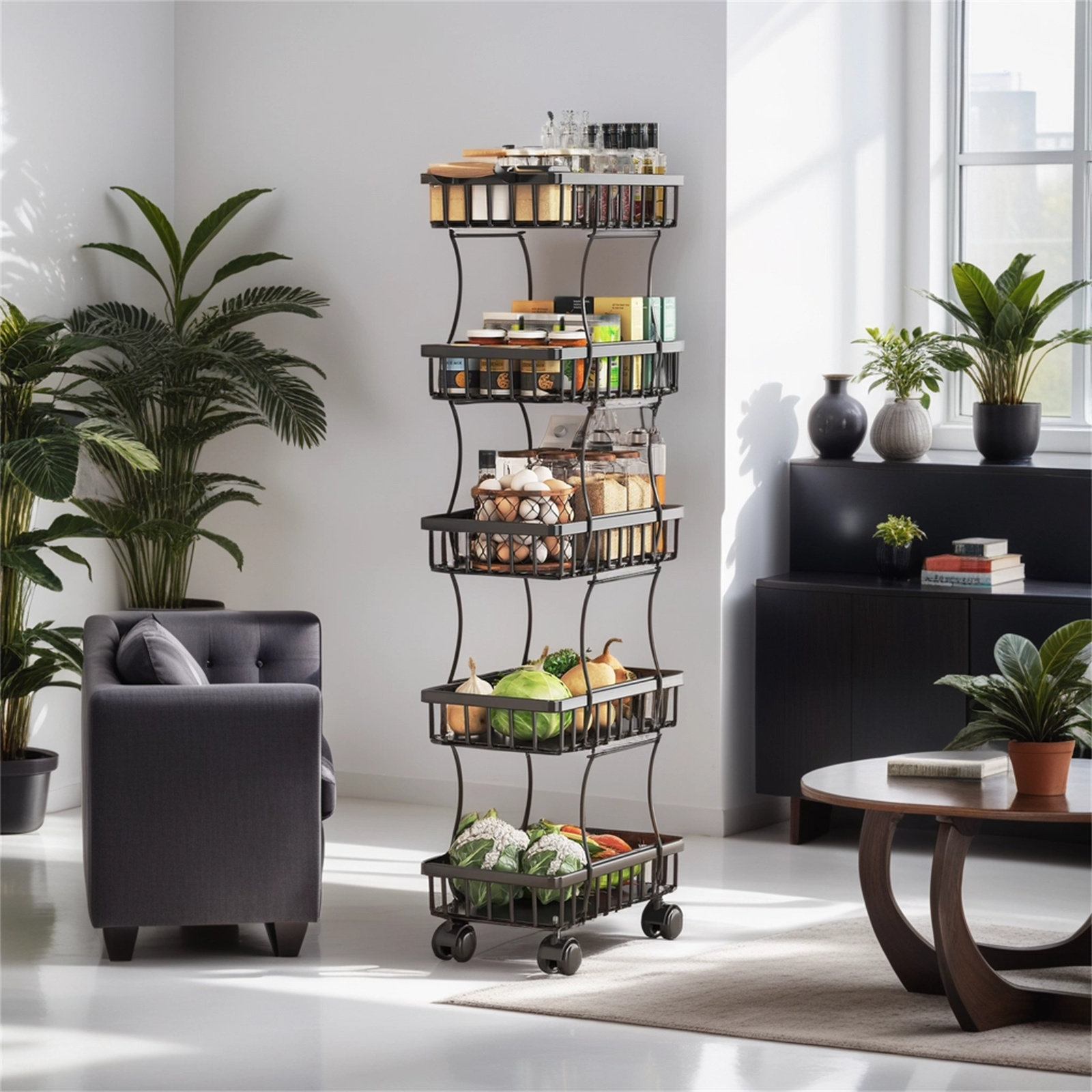 TONWIN Movable Storage Cart - Wayfair Canada