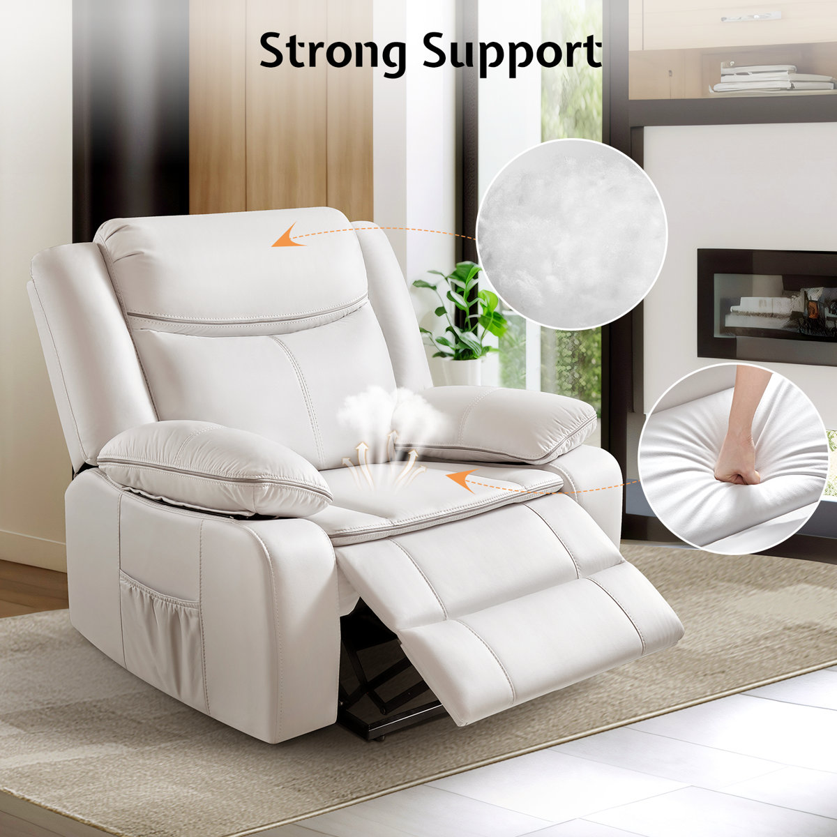 Latitude Run® Oversized Electric Lift Recliner Chairs with USB Port and ...