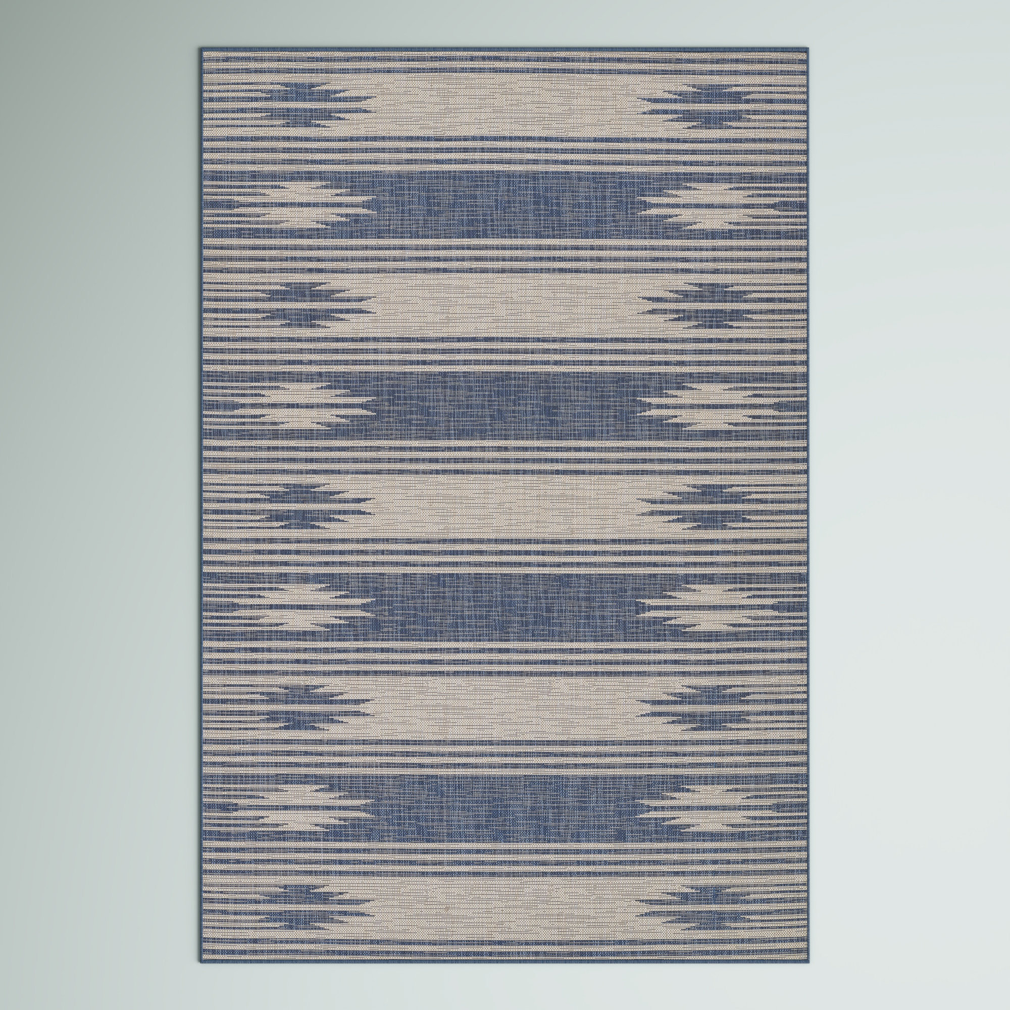 Steelside™ Hadlee Southwestern Blue/Beige Indoor/Outdoor Area Rug ...
