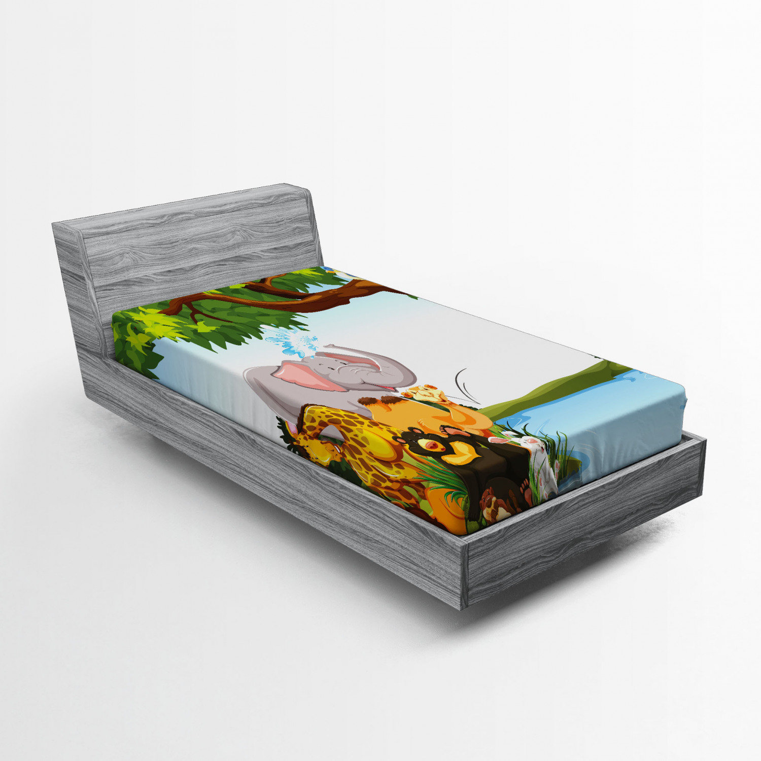 Ambesonne Cartoon Fitted Sheet | Wayfair