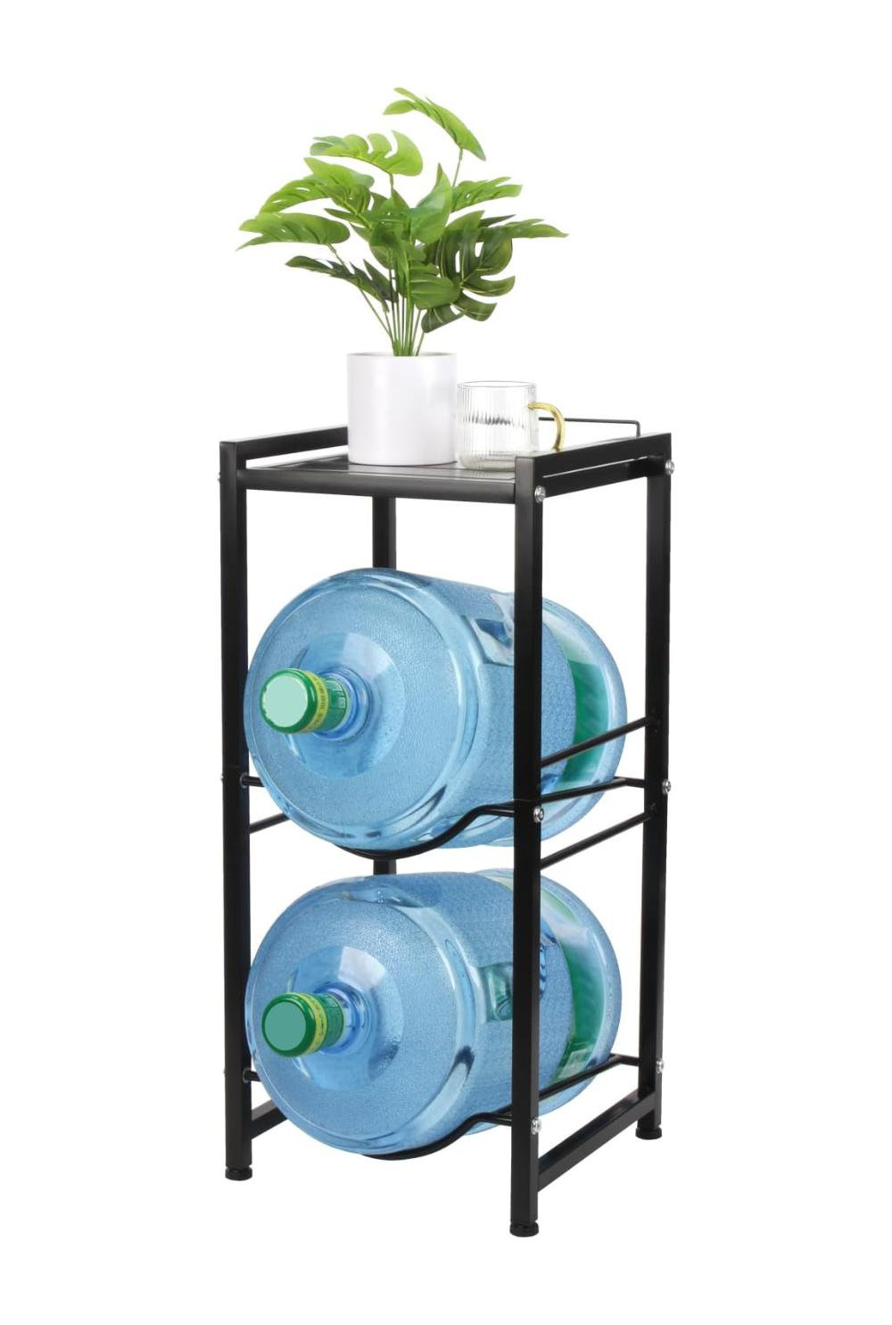 Rebrilliant 5 Gallon Water Jug Holder With Top Storage Shelve, 3 Tier ...
