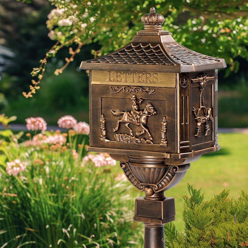 Winado Metal Post Mounted Mailbox & Reviews | Wayfair
