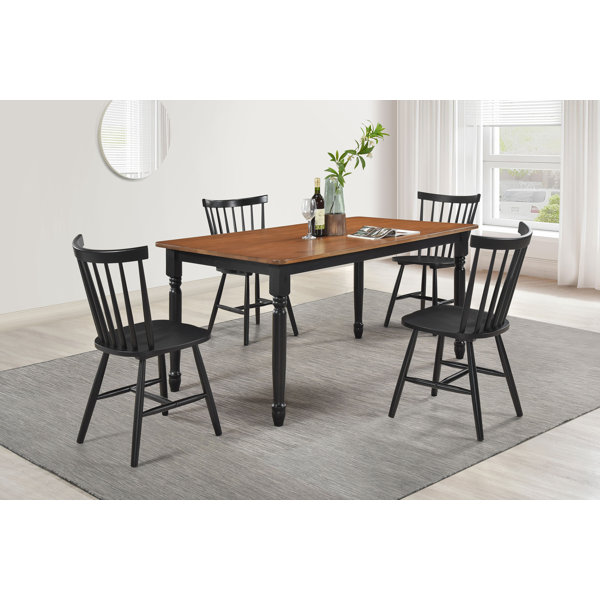 Gracie Oaks Coletha Rectangular Dining Set Black & Reviews | Wayfair