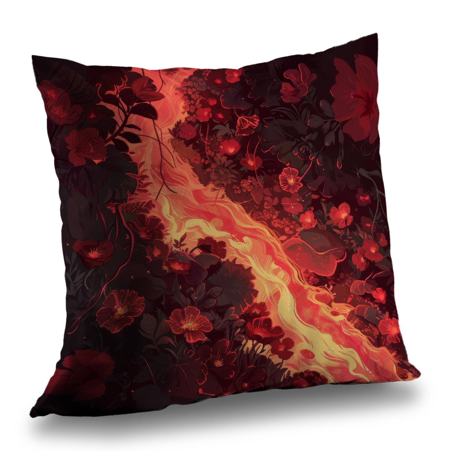 Concius Sales Seering flowerbed - Throw pillow cover - Poly twill ...