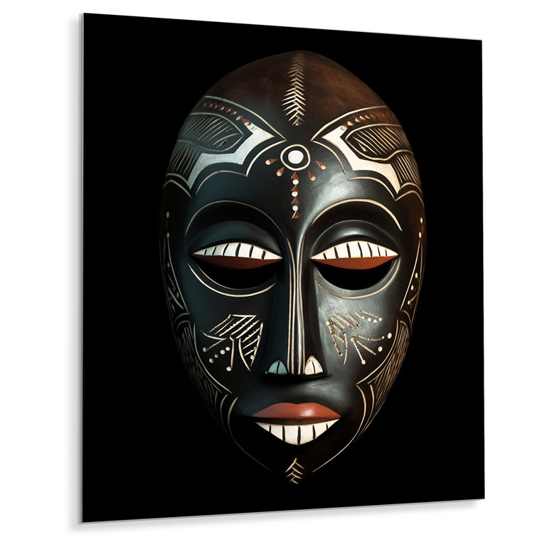 Bungalow Rose Ethnical Traditional African Mask VII On Metal Print ...