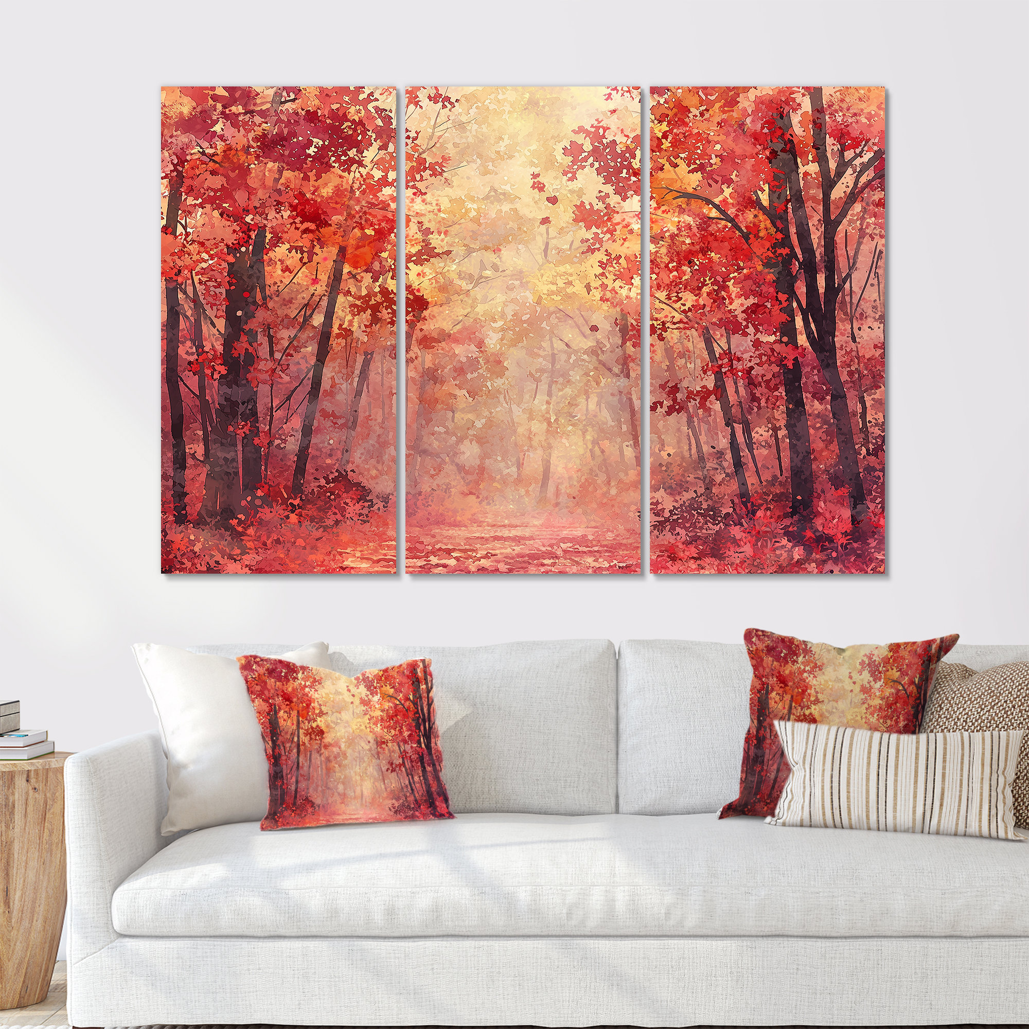 Latitude Run® Autumn’S Serenade Of Forest - Autumn Landscape Wall Art ...
