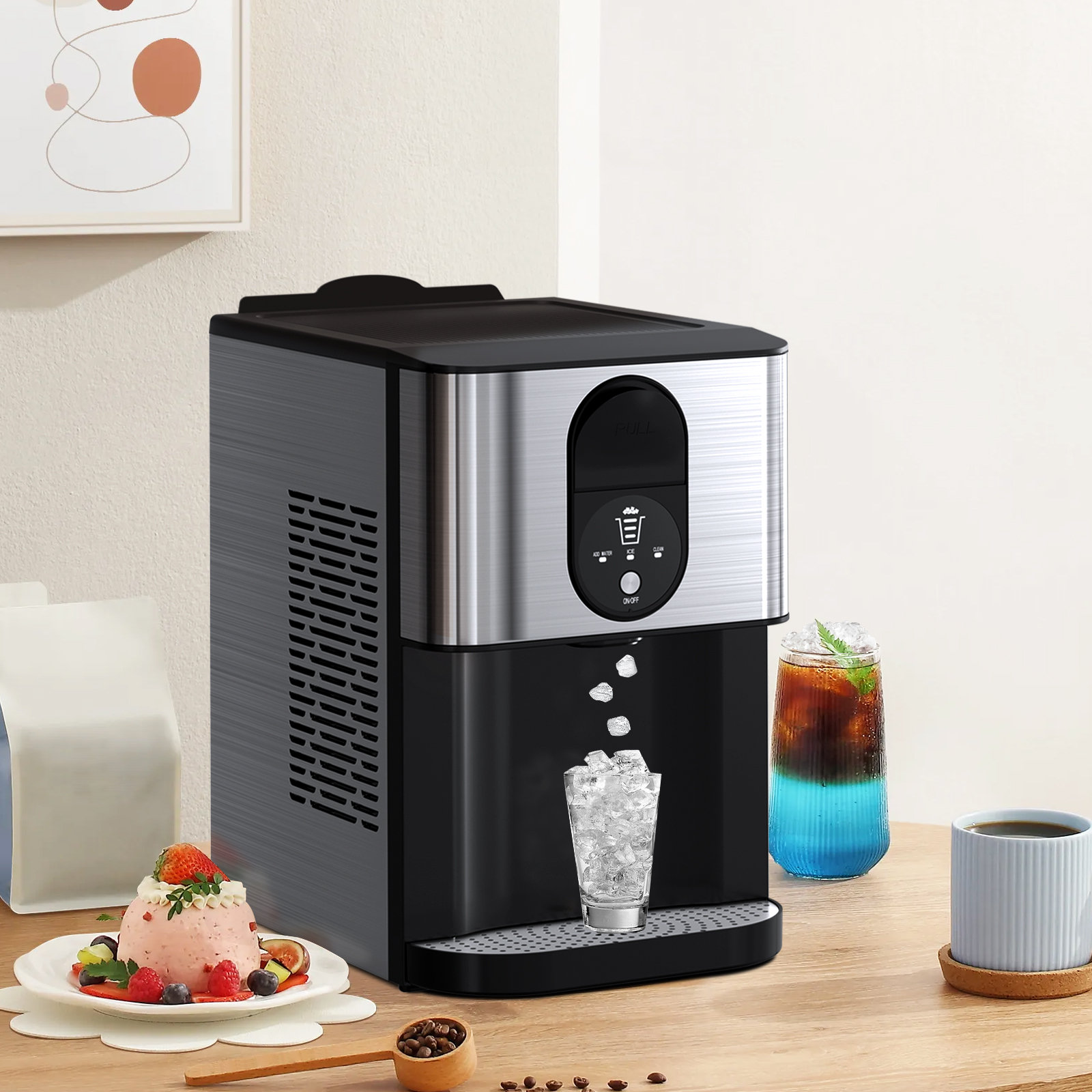 Antarctic Star Coutertop Ice Maker,Portable Stainless Steel Ice Maker ...