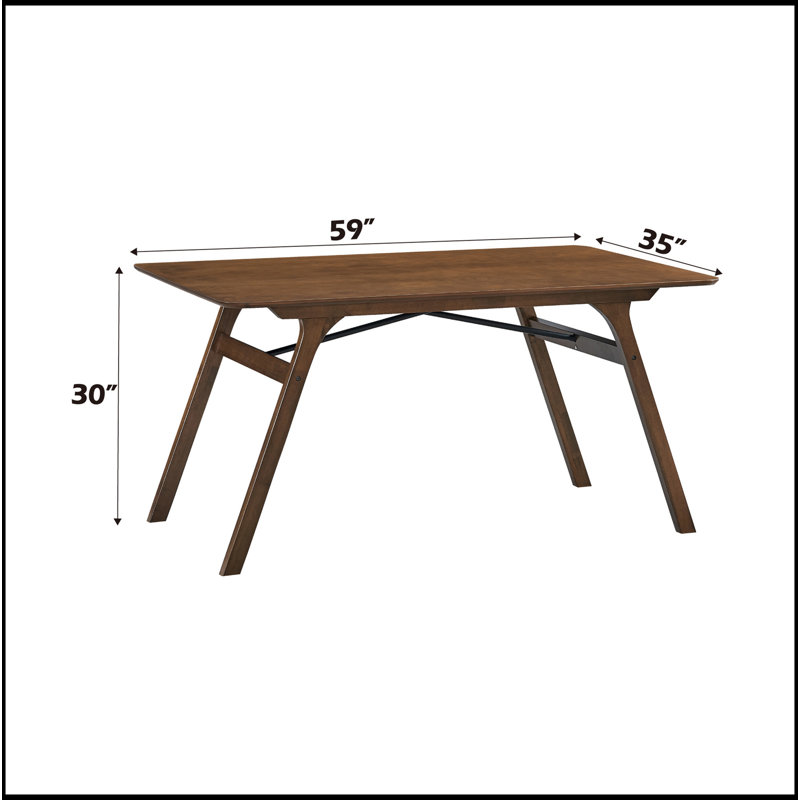 George Oliver Walnut Finish Dining Table | Wayfair