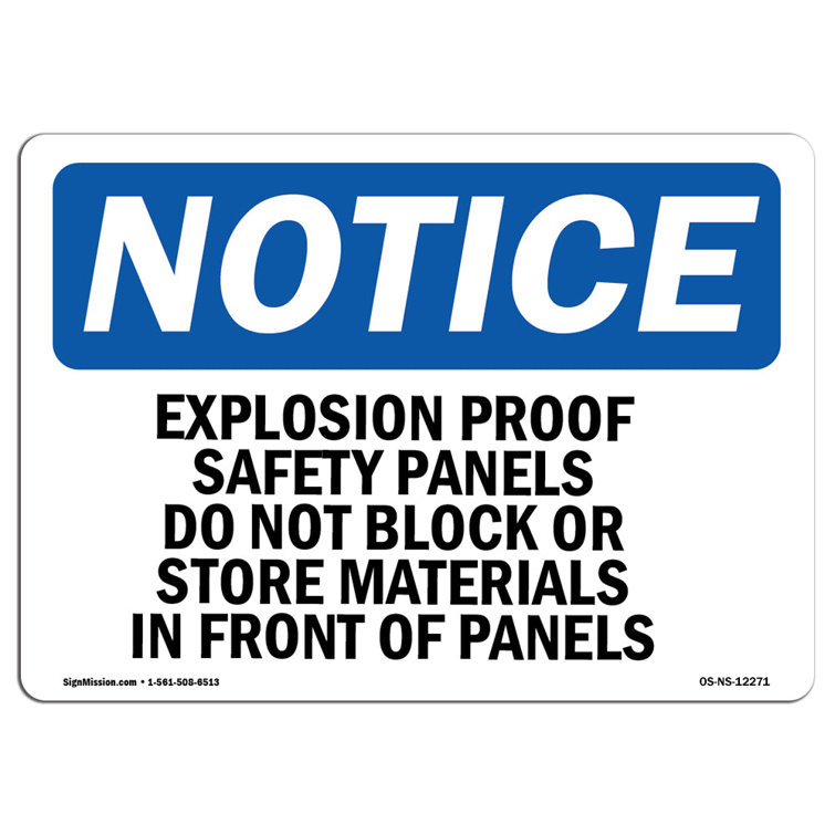 SignMission Explosion Proof Safety Panels Do Not Block Sign | Wayfair