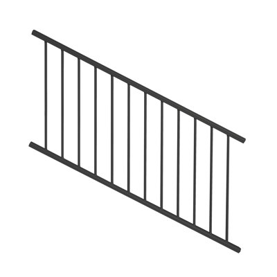 Deckorators Aluminum Classic 36 in. X 72 in. Textured Black Stair Rail ...