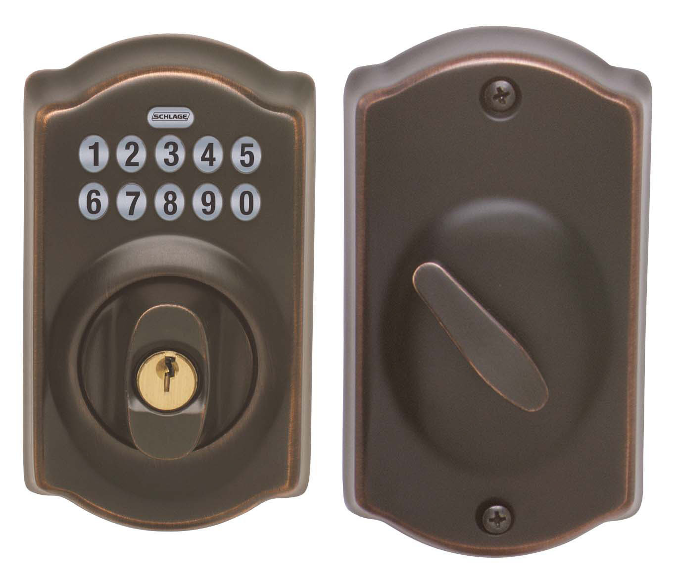 Schlage Camelot Single Cylinder Keyless Electronic Deadbolt & Reviews ...