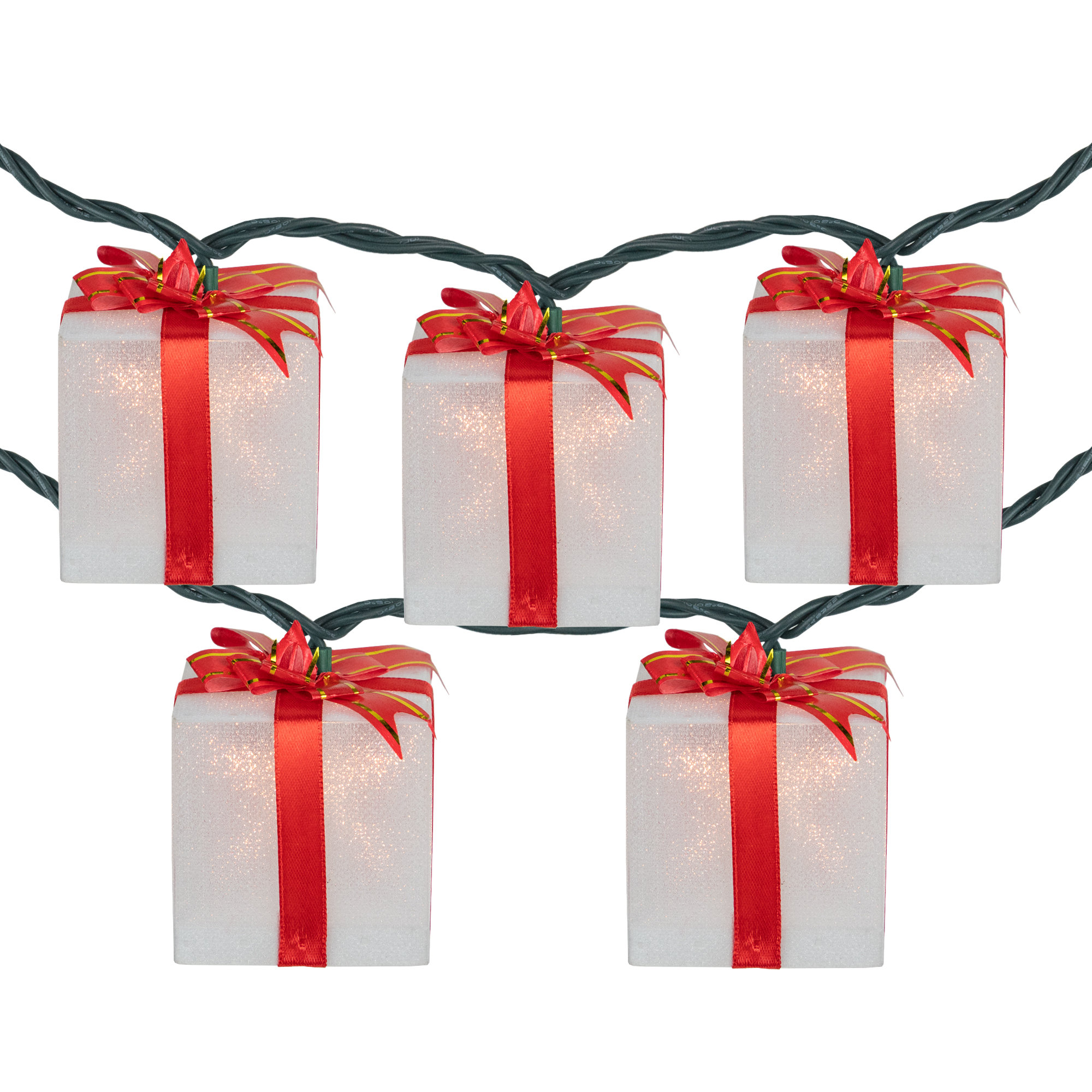 Northlight Seasonal 10-Count Christmas Present Light Set 7.5ft Green ...
