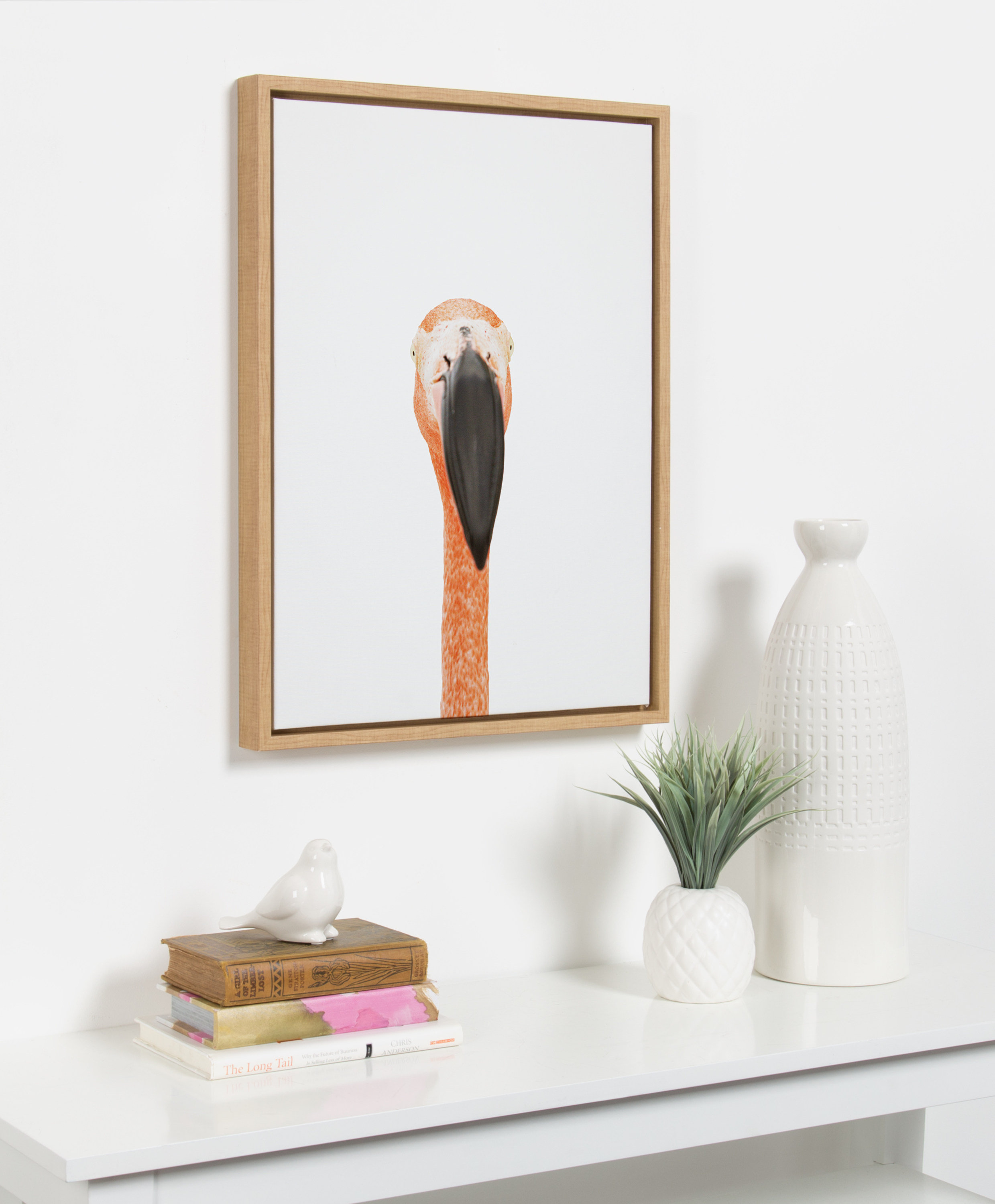 Bay Isle Home™ Sylvie Flamingo Portrait Framed Canvas By Amy Peterson ...