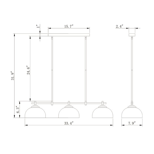 Mercer41 Sterner 3 - Light Statement Chandelier | Wayfair