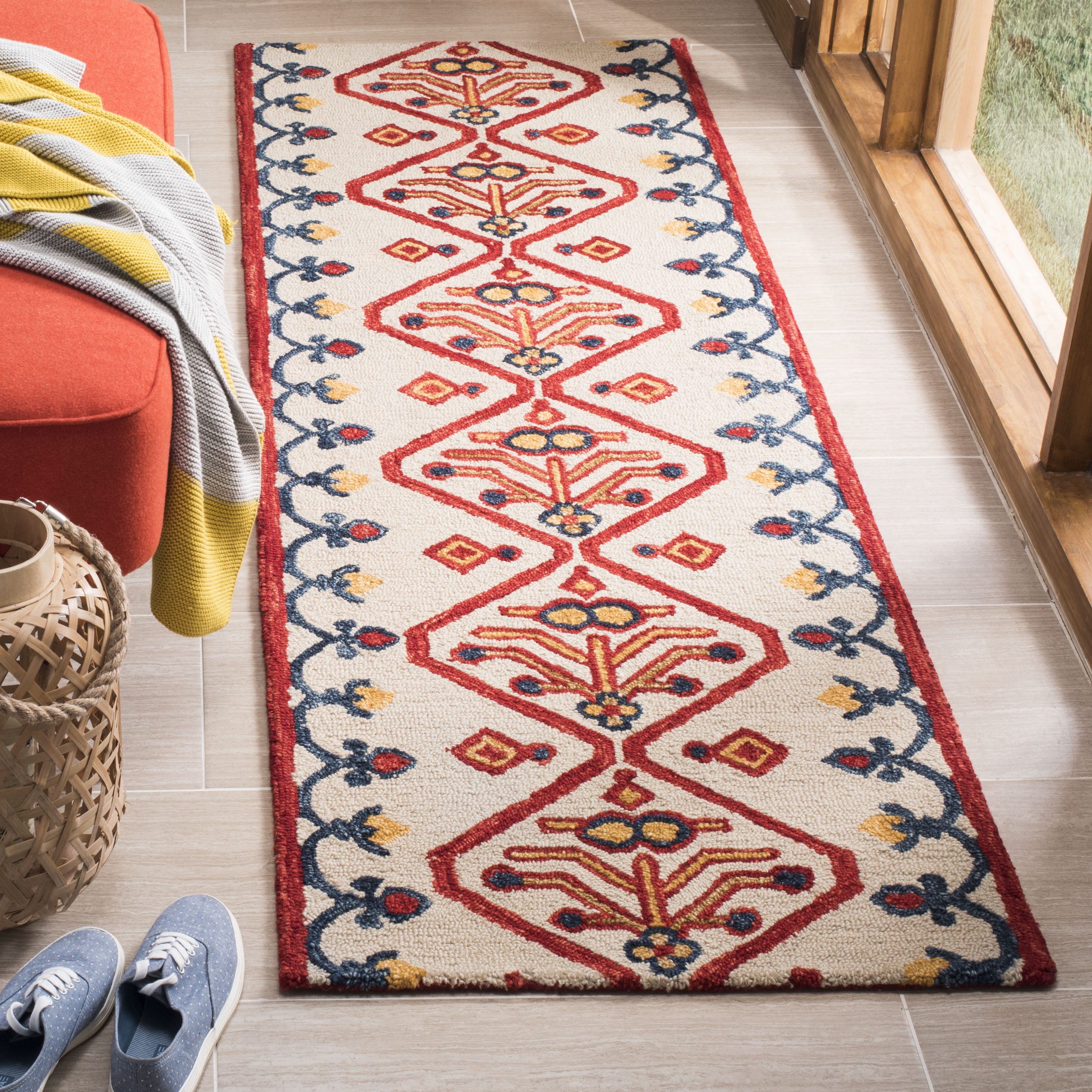 Bungalow Rose Vahakn Hand Tufted Wool Southwestern Rug | Wayfair