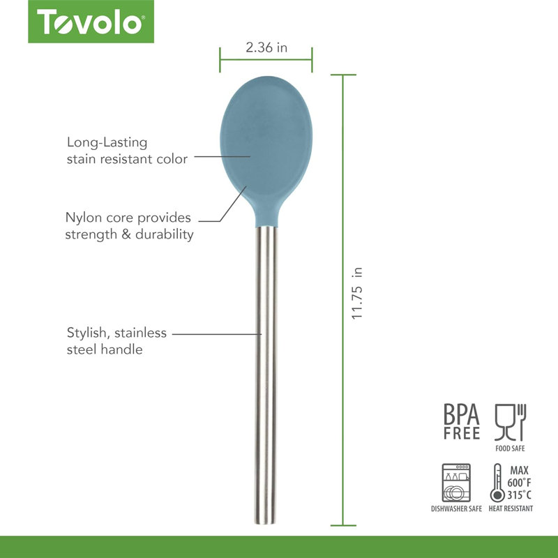 Tovolo Color Blue Slate - Silicone Mixing Spoon | Wayfair