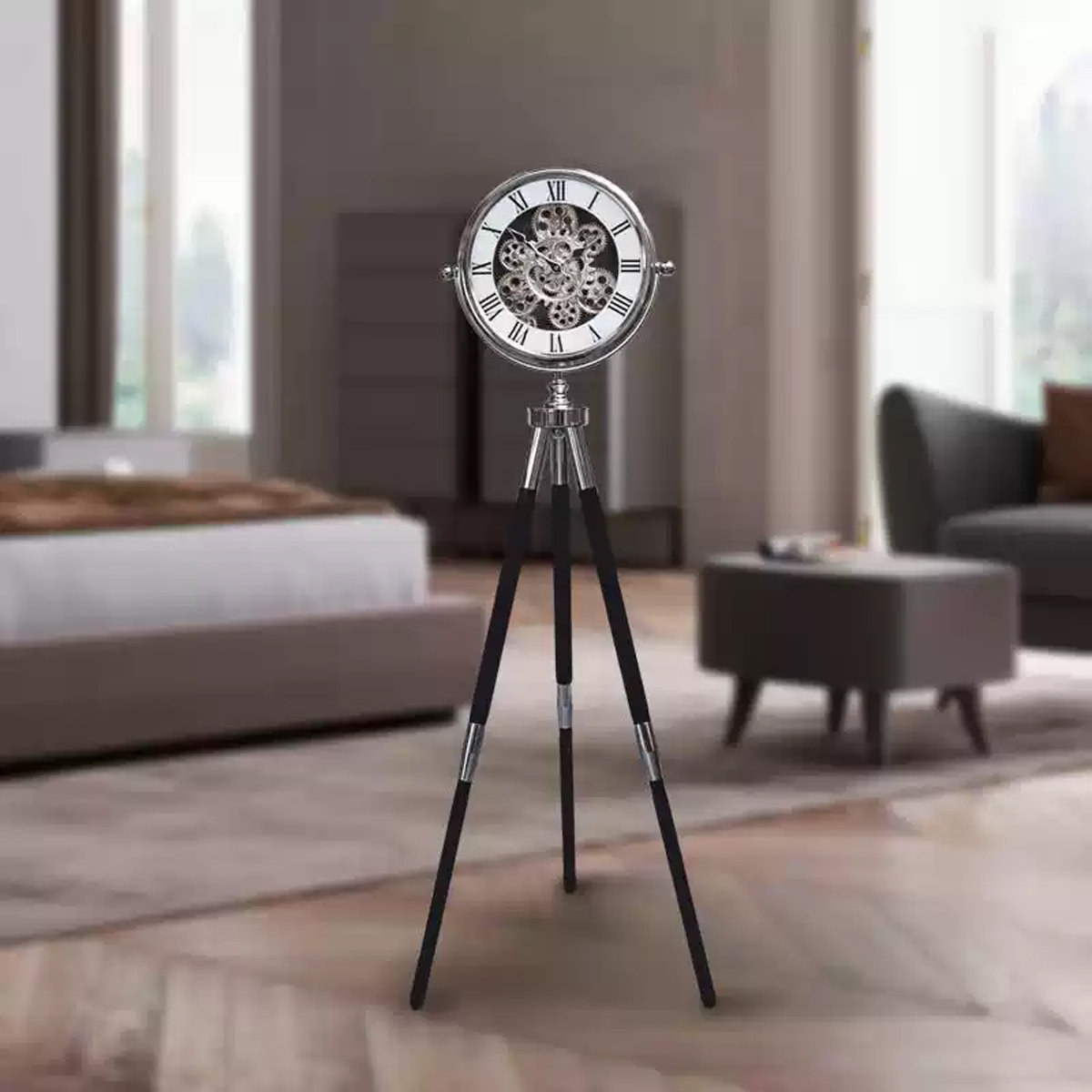 Lark Manor Retro Creative Three-Legged Silent Floor Clock - Wayfair Canada