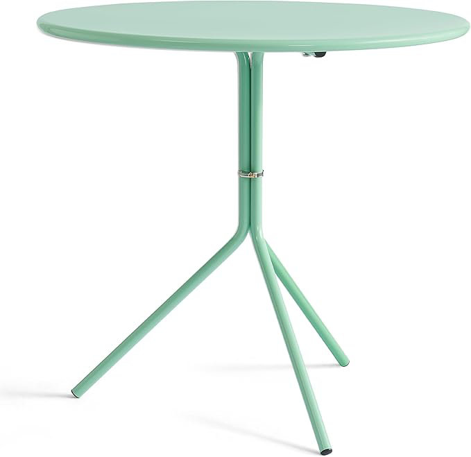 Xdeco Chios Minimalist Design 31.5 Inch Diameter Round Metal Patio ...