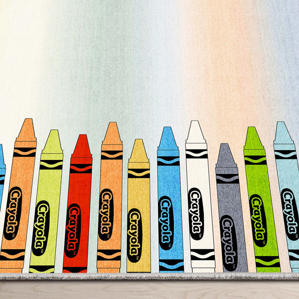 Well Woven Crayola 5' x 7' Crayon Parade Playroom Area Rug | Wayfair