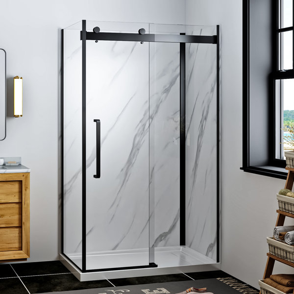 Dreamwerks 48 In. X 32 In. X 79.2 In. Framed Rectangular Shower Kit ...