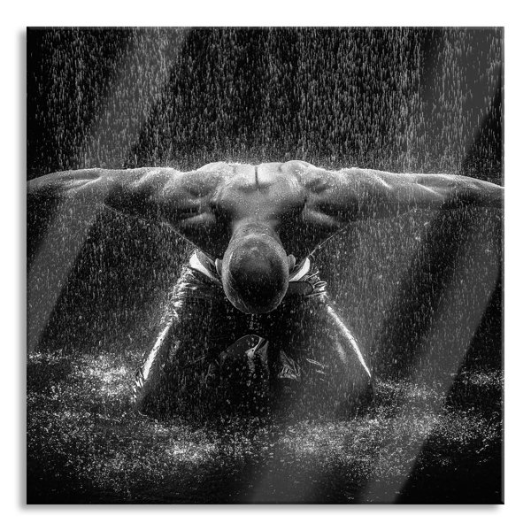 Brayden Studio Bodybuilder In The Rain - No Frame Print on Glass ...