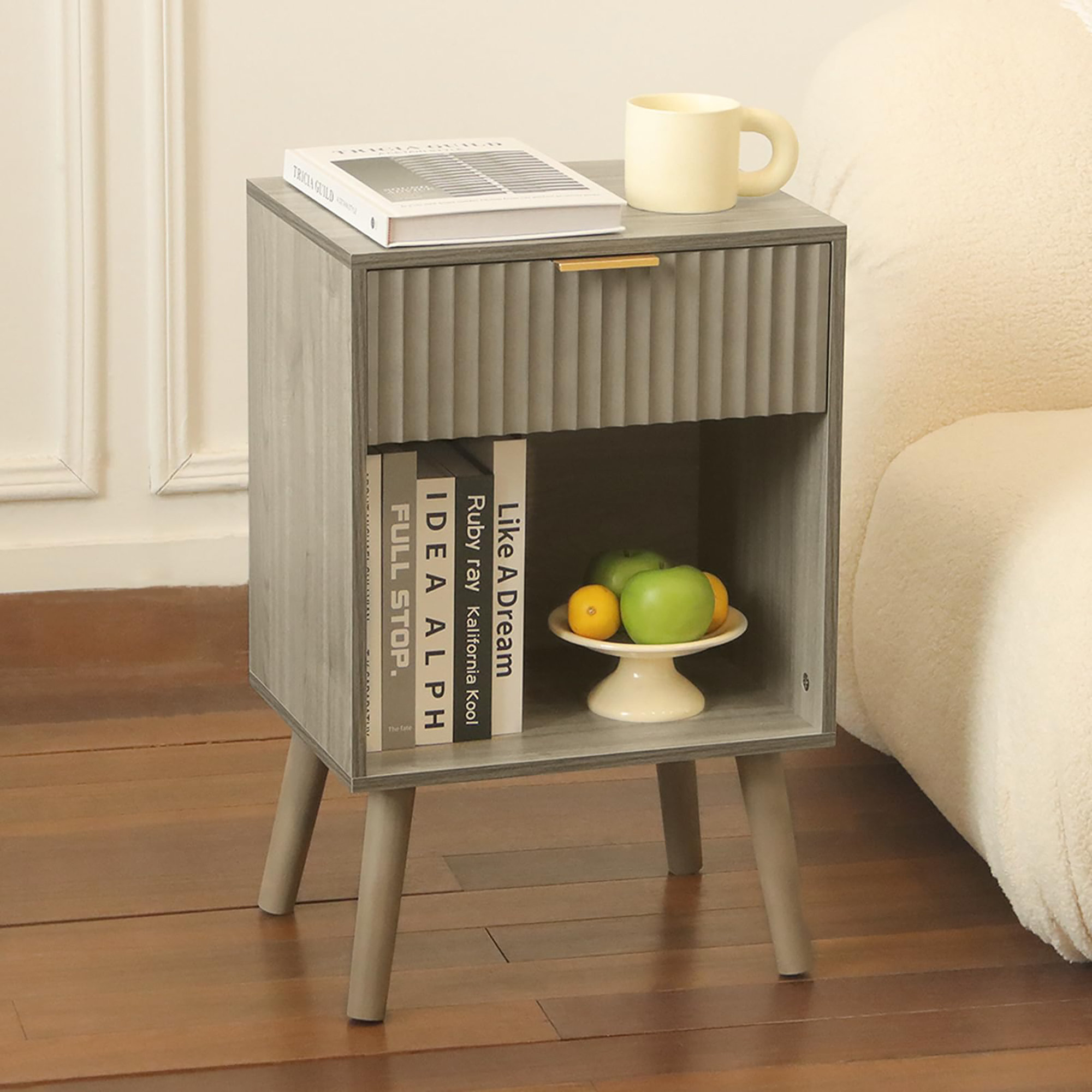 Bay Isle Home™ Medieval-Style Modern Bedside Table | Wayfair
