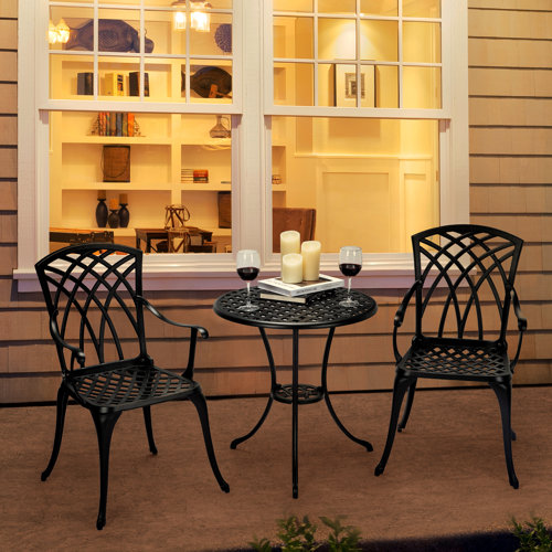 Alcott Hill® Balvir 2 - Person Round Outdoor Dining Set | Wayfair